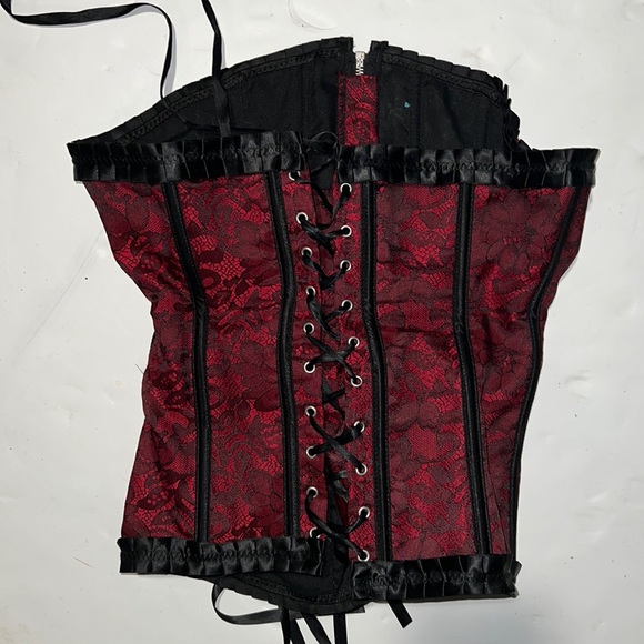 Intimates & Sleepwear | Red And Black Zip Up Corset | Poshmark